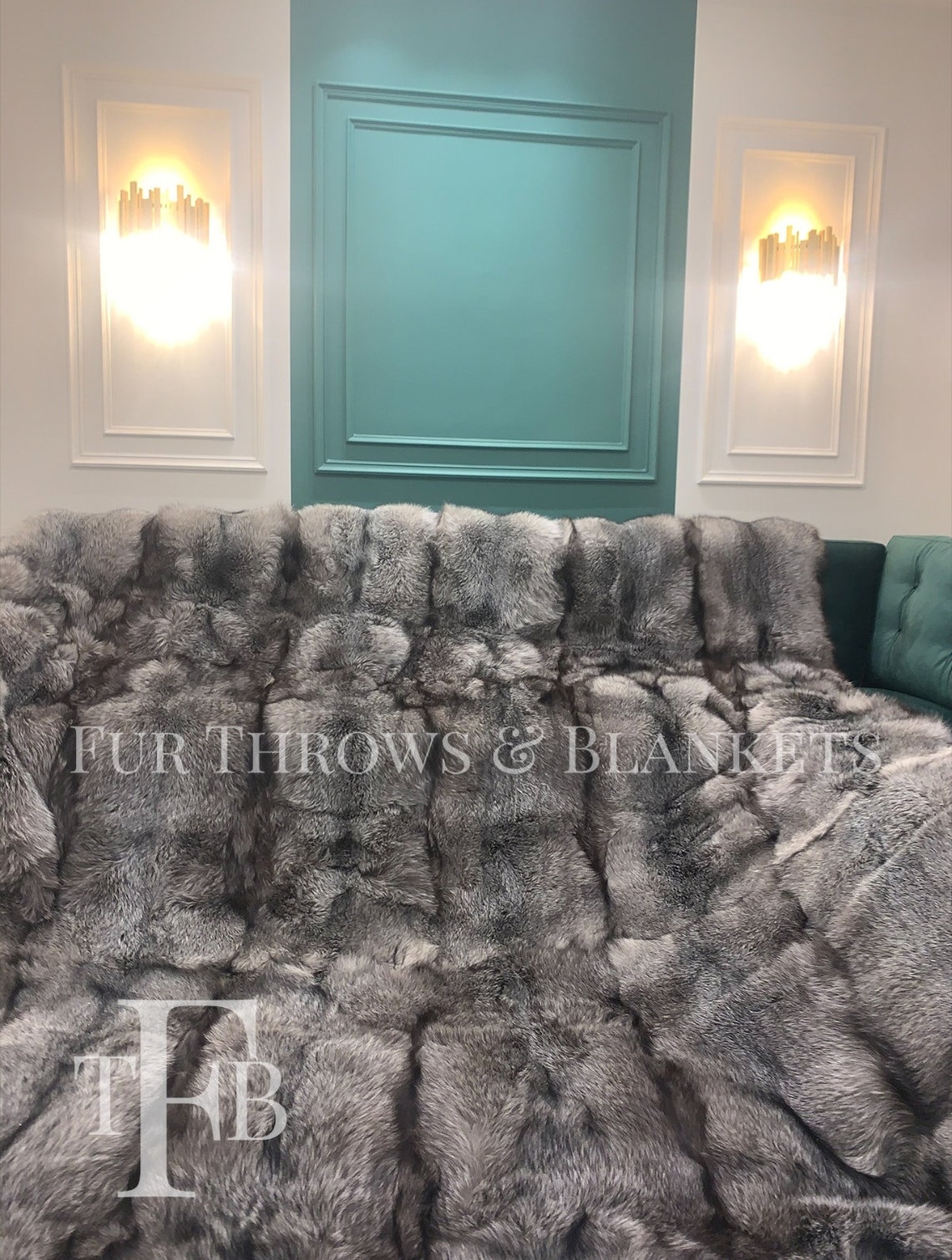 Luxury Full Skin REAL FOX FUR Throw,fur Comforter,fur Blanket,various ...