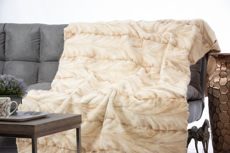 Real Mink Fur Throw Fur Warmer Fur Comforter Fur Rug | Etsy