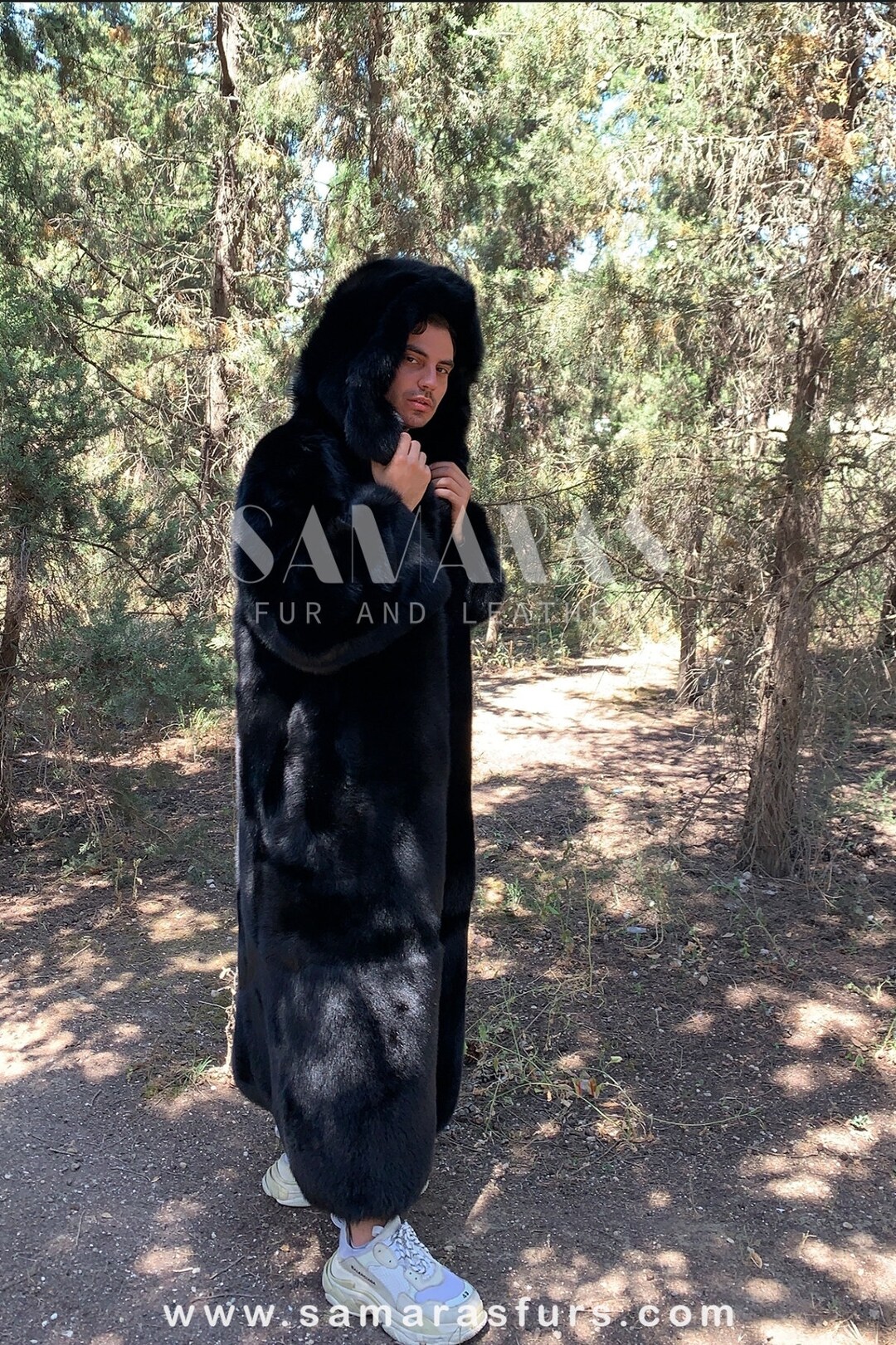 LONG BLACK FOX Coat ,fur Coat With Whole Skins,fur Jacket,luxury Fur ...