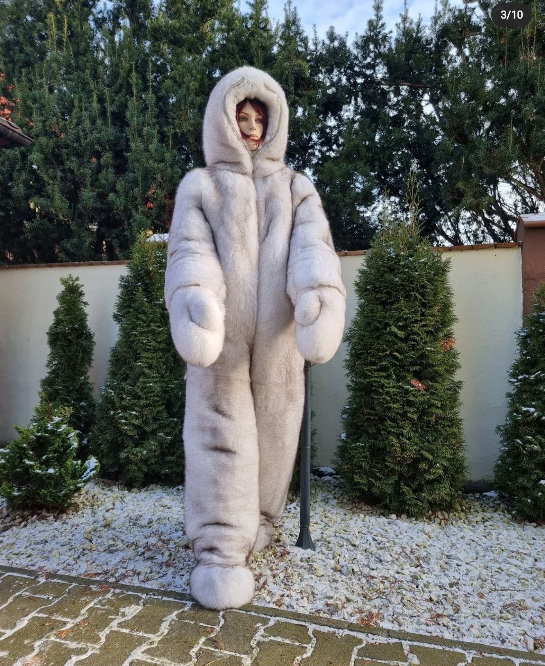 Double Side Blue Fox Fur Costume With Whole Skins, Fur Jacket,luxury ...
