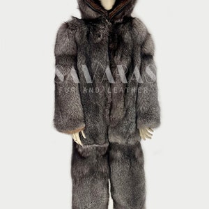 Double Side Fox Fur Costume With Whole Skins,fur ,luxury Fur Suit ...