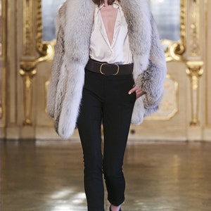 LUXURY FAWN LIGHT Fox Fur Coat With Whole Skins, Fur Jacket, Luxury Fur ...