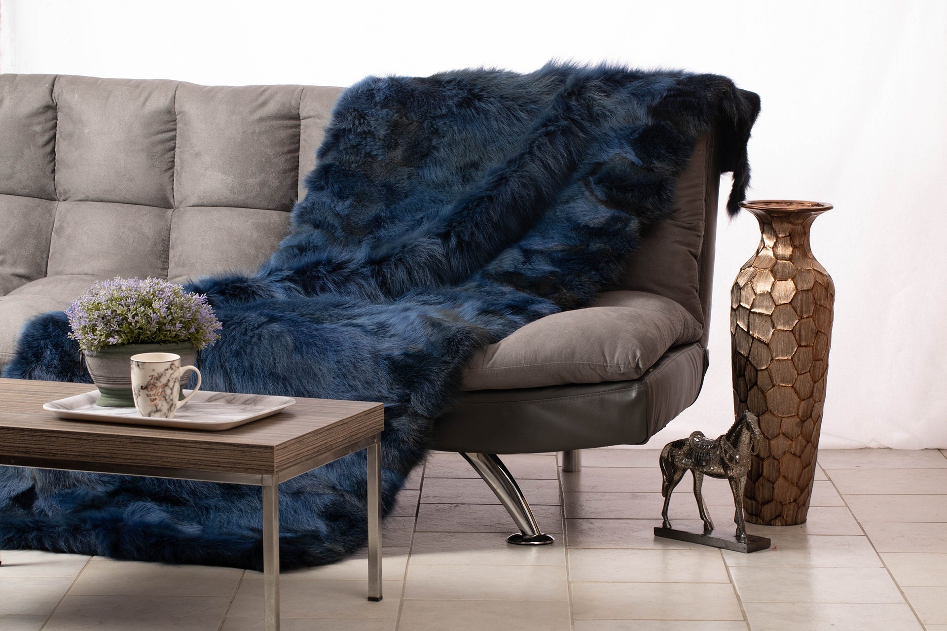 Real COYOTE Fur Throw3 Colors Fur Warmer Fur Comforter Fur | Etsy