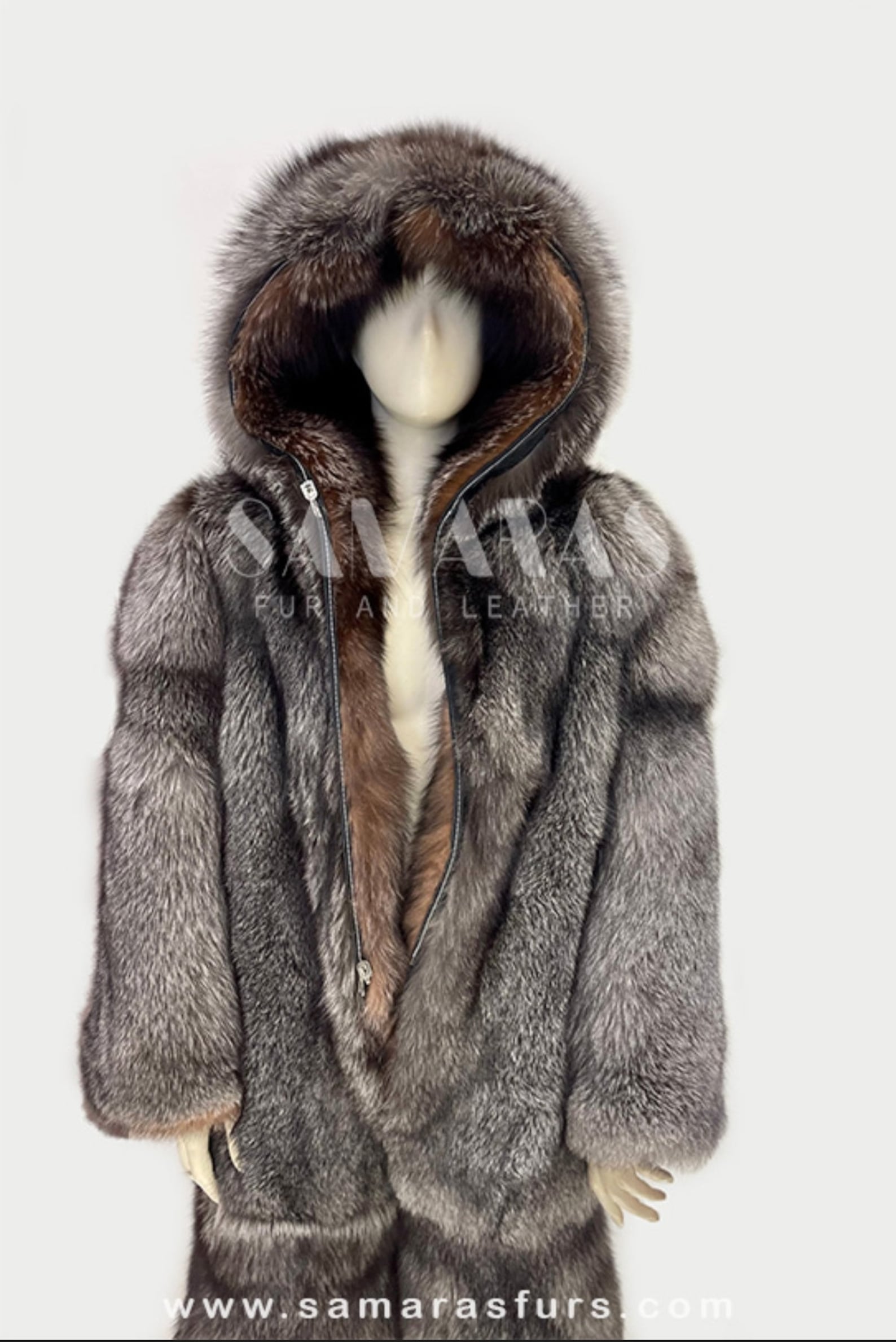 Double Side Fox Fur Costume With Whole Skinsfur luxury Fur - Etsy