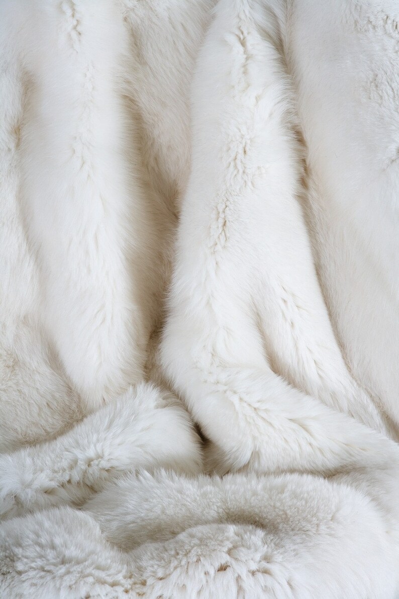 Genuine Luxury Full Skin REAL FOX FUR Throwfur Comforterfur | Etsy