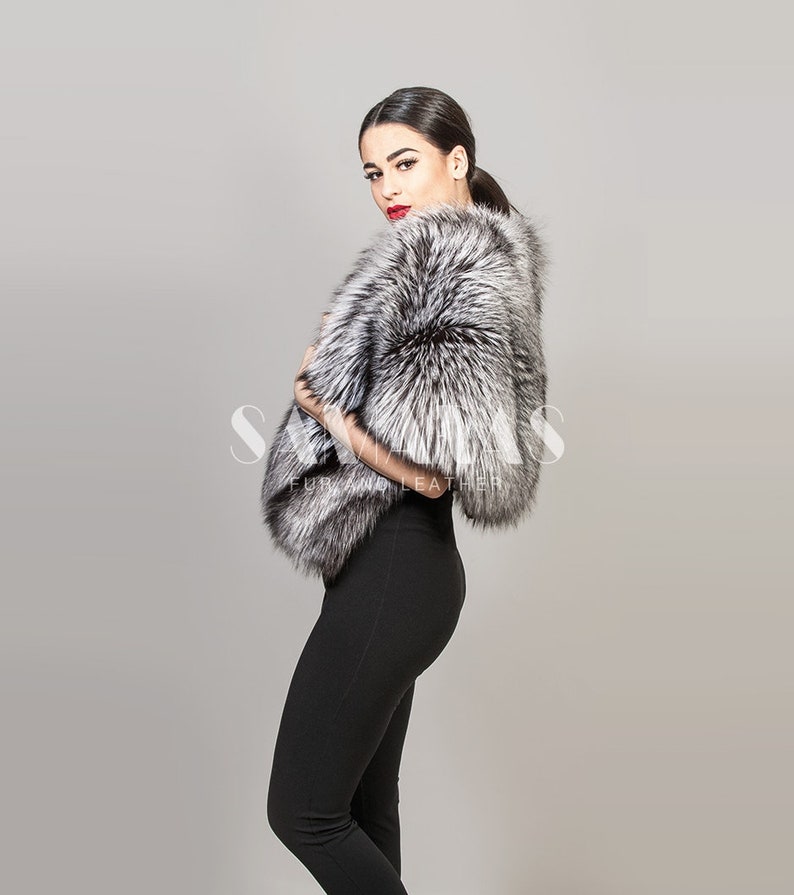 Silver Fox Fur Cape Fox,top Quality Foul Skins,many Colors Available - Etsy