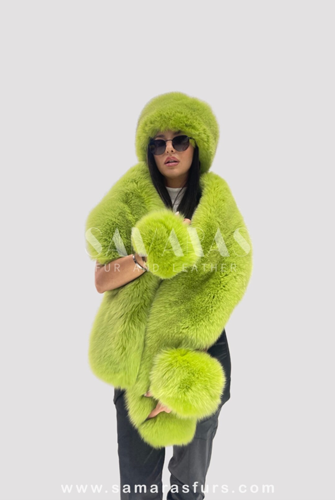 Top Quality FOX FUR BOA Set With Fox Hat and Fox Fur Cuffs,full Skin ...