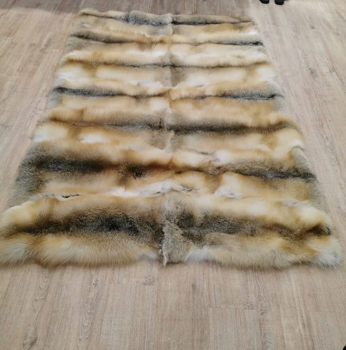 REAL FOX FUR Throw Full Skin Rug-comforter fur Throwfur - Etsy