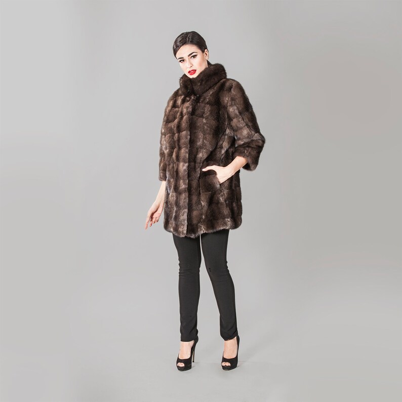 Barguzinsky Russian Sable Fur Coat 6/8 Sleeve 2 Colours - Etsy