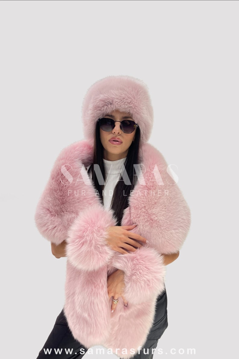 Top Quality FOX FUR BOA Set With Fox Hat and Fox Fur Cuffs,full Skin ...