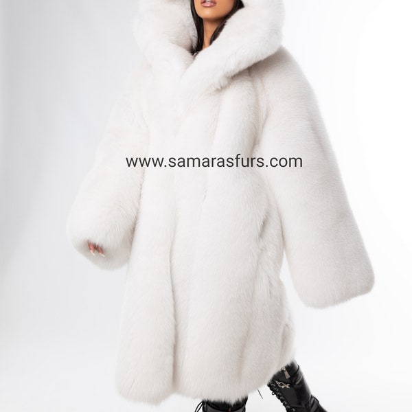 White Fur Coat - Etsy