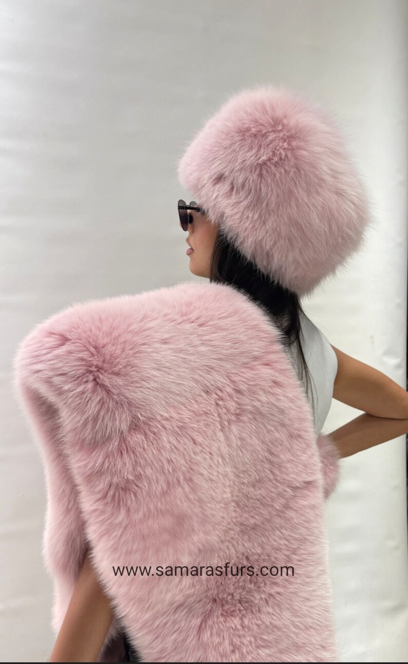 Top Quality FOX FUR BOA Set With Fox Hat and Fox Fur Cuffs,full Skin ...