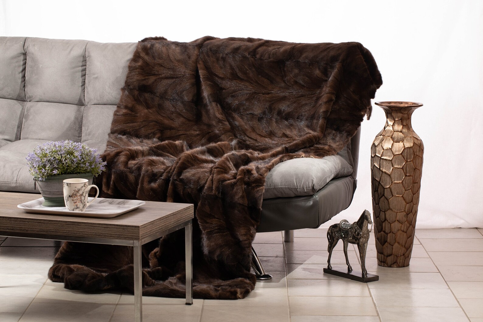 Real Mink Fur Throw, Fur Warmer,2 Colors,fur Comforter, Fur Rug, Fur ...