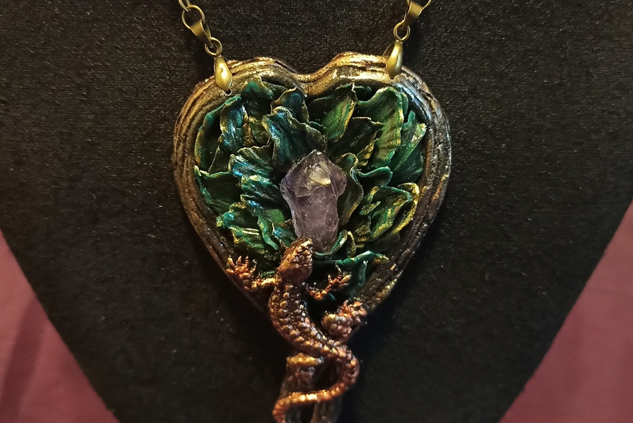 Amulet queen of Crystals//handmade//polymer Clay//talisman//wealth ...