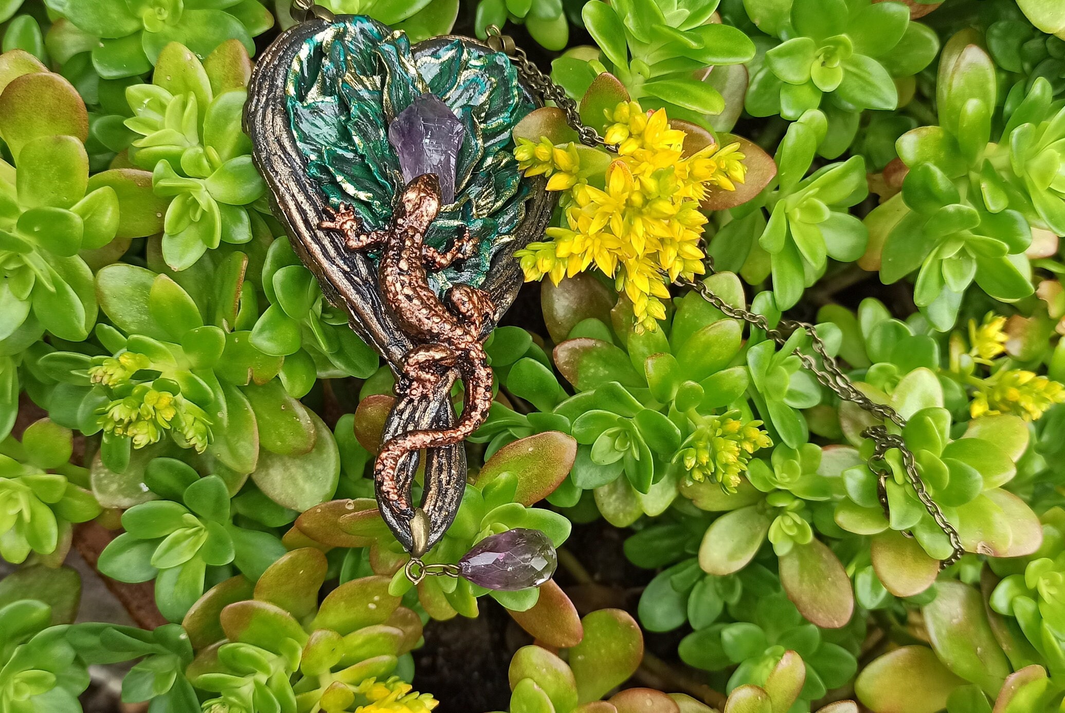 Amulet queen of Crystals//handmade//polymer Clay//talisman//wealth ...