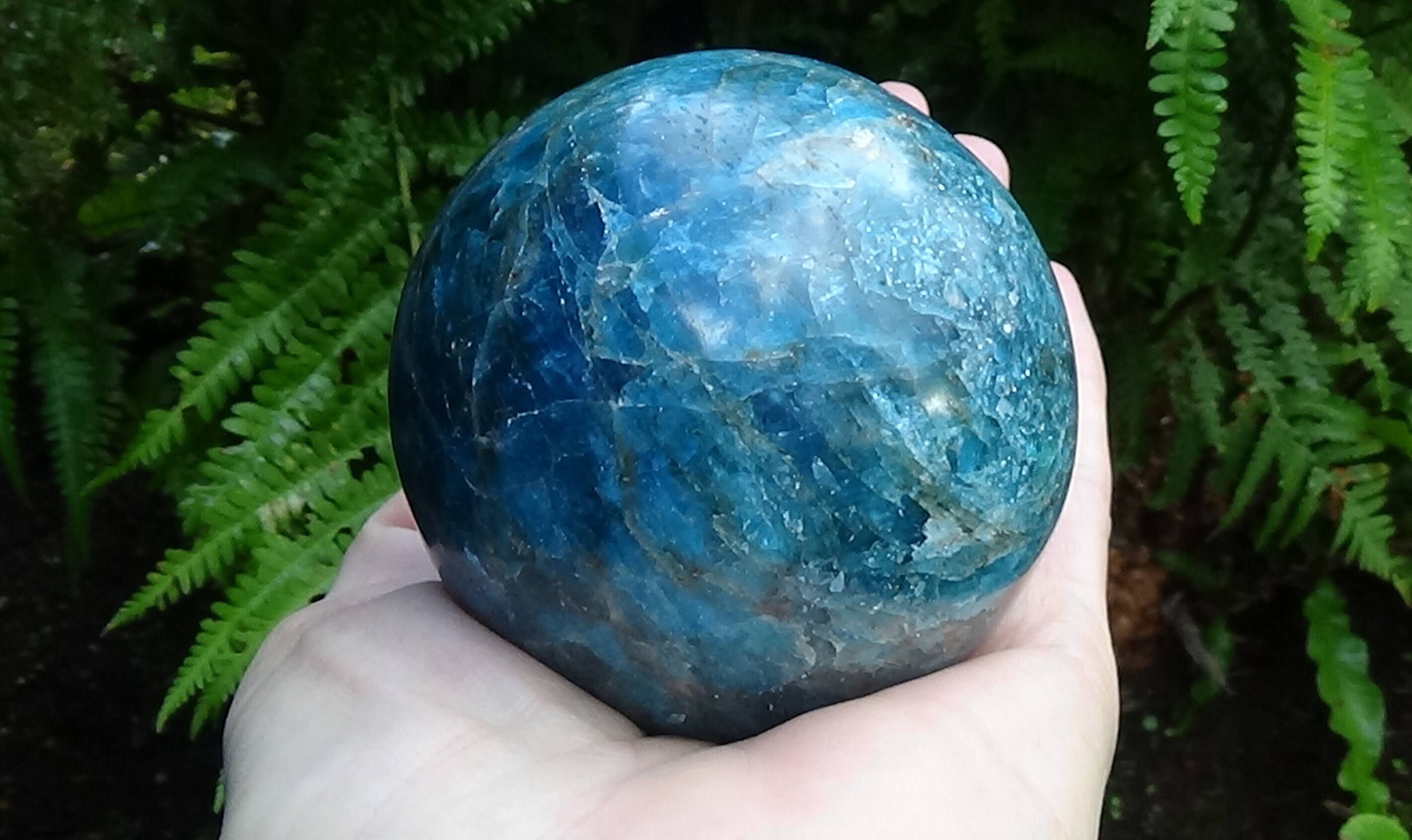 Magnificent Blue Apatite Sphere From Madagascar - Etsy UK