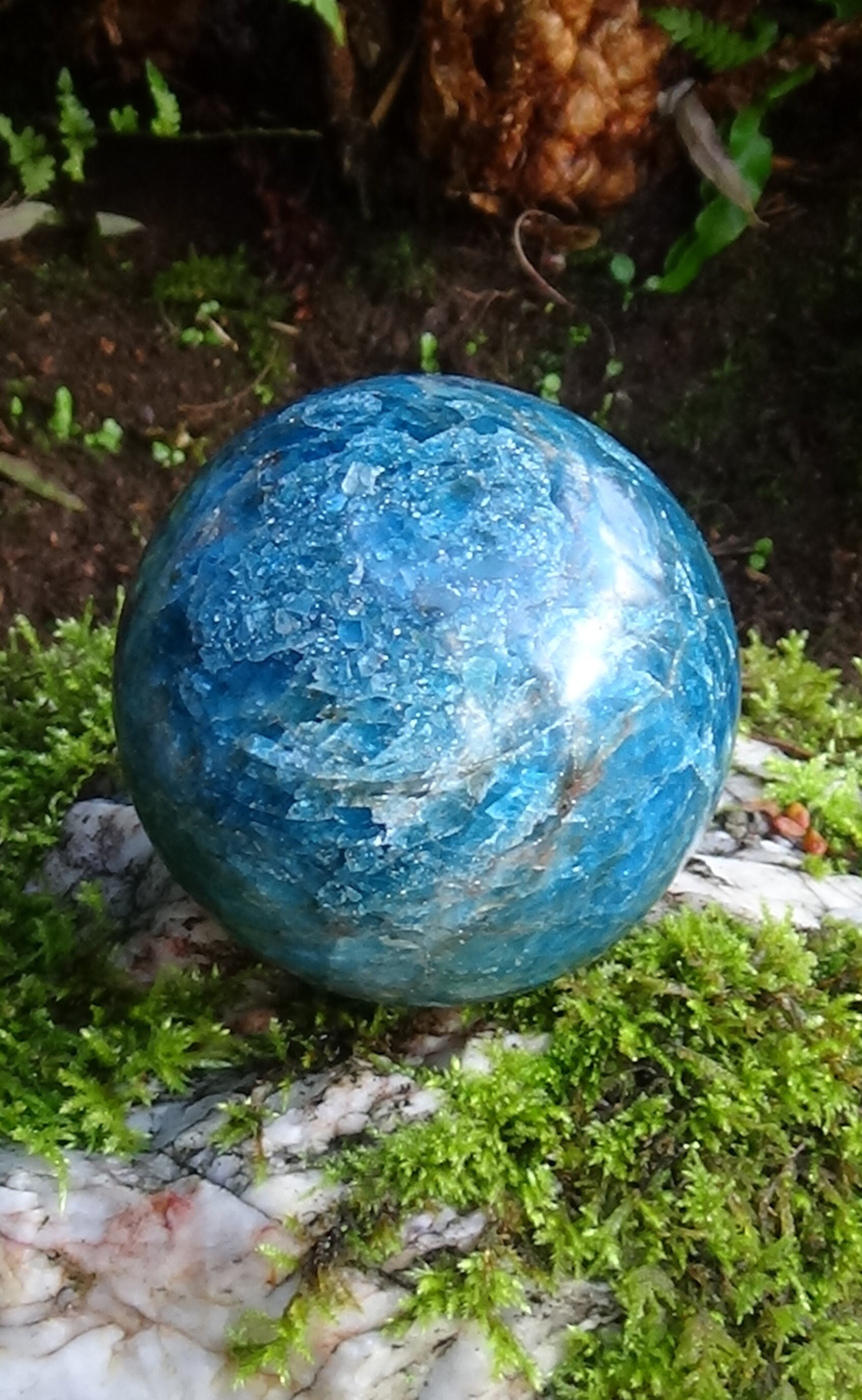 Magnificent Blue Apatite Sphere From Madagascar - Etsy UK