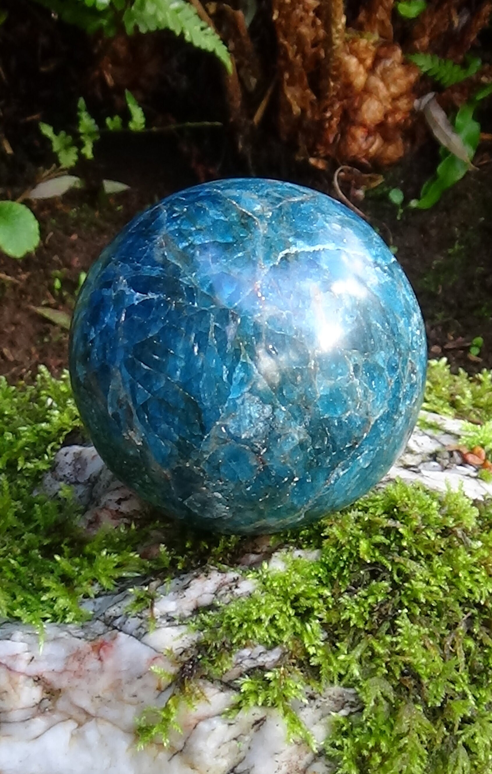 Magnificent Blue Apatite Sphere From Madagascar - Etsy UK