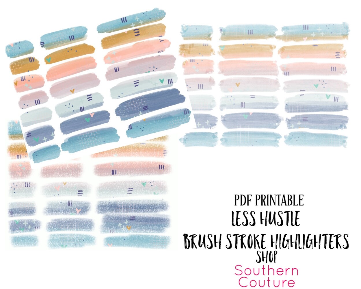 Less Hustle Brush Strokes Highlighters: Bible Journaling // - Etsy