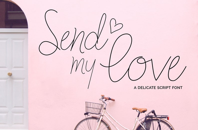 Send My Love - A Delicate Script Font - Etsy