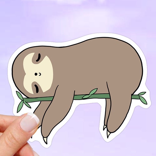 Sloth Vinyl Sticker Waterproof Sticker Car Sticker Water - Etsy