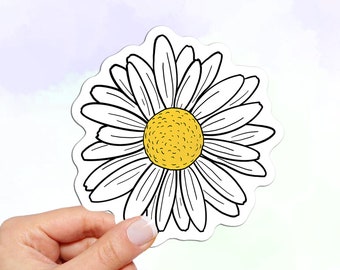 Pink Daisy Sticker Waterproof Stickers Positivity Kindness Sticker ...