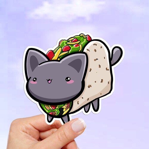 Taco Cat Vinyl Sticker Waterproof Sticker Car Sticker Water - Etsy