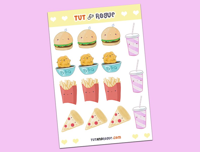 Junk Food Sticker Sheet - Etsy
