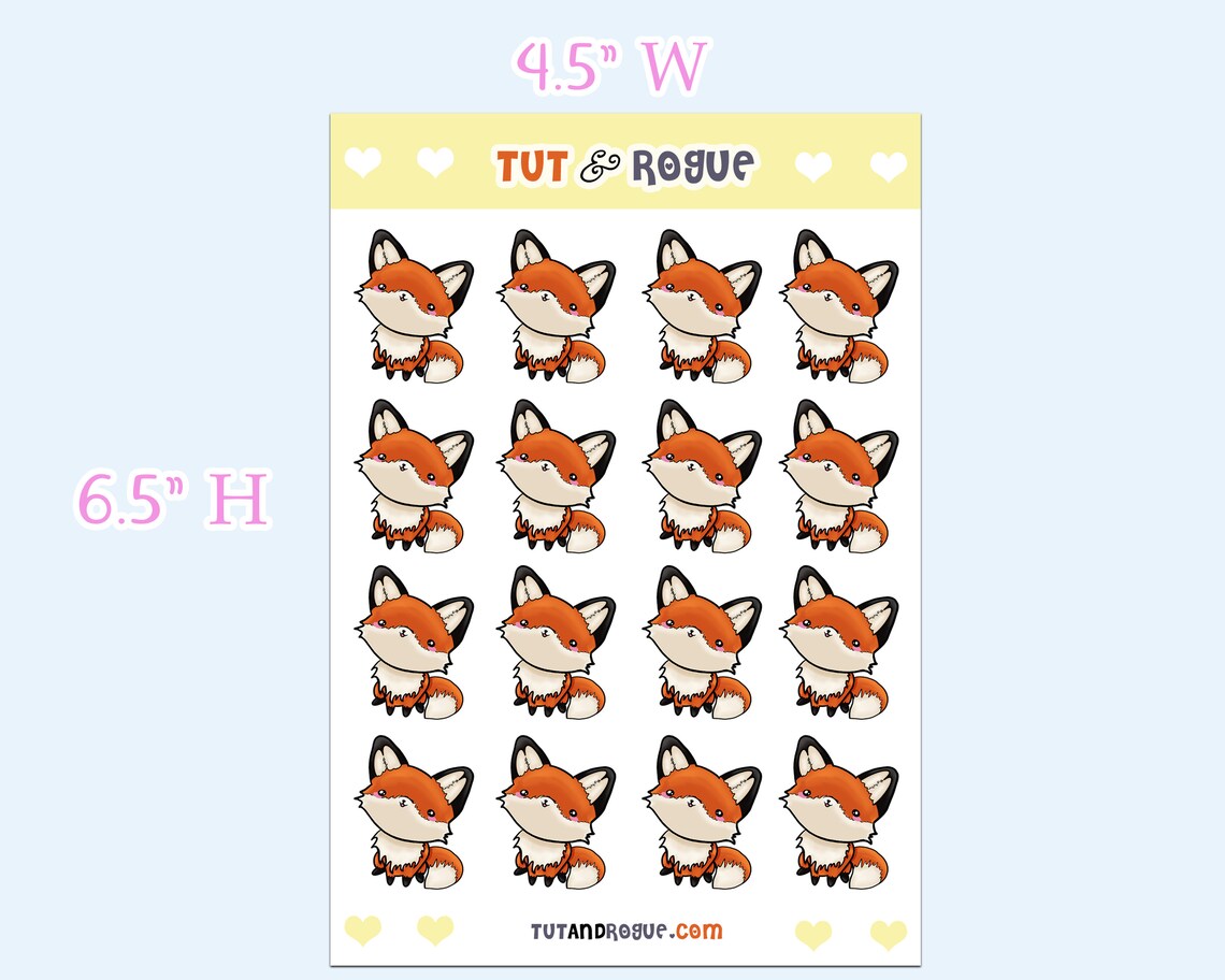 Fox Sticker Sheet - Etsy