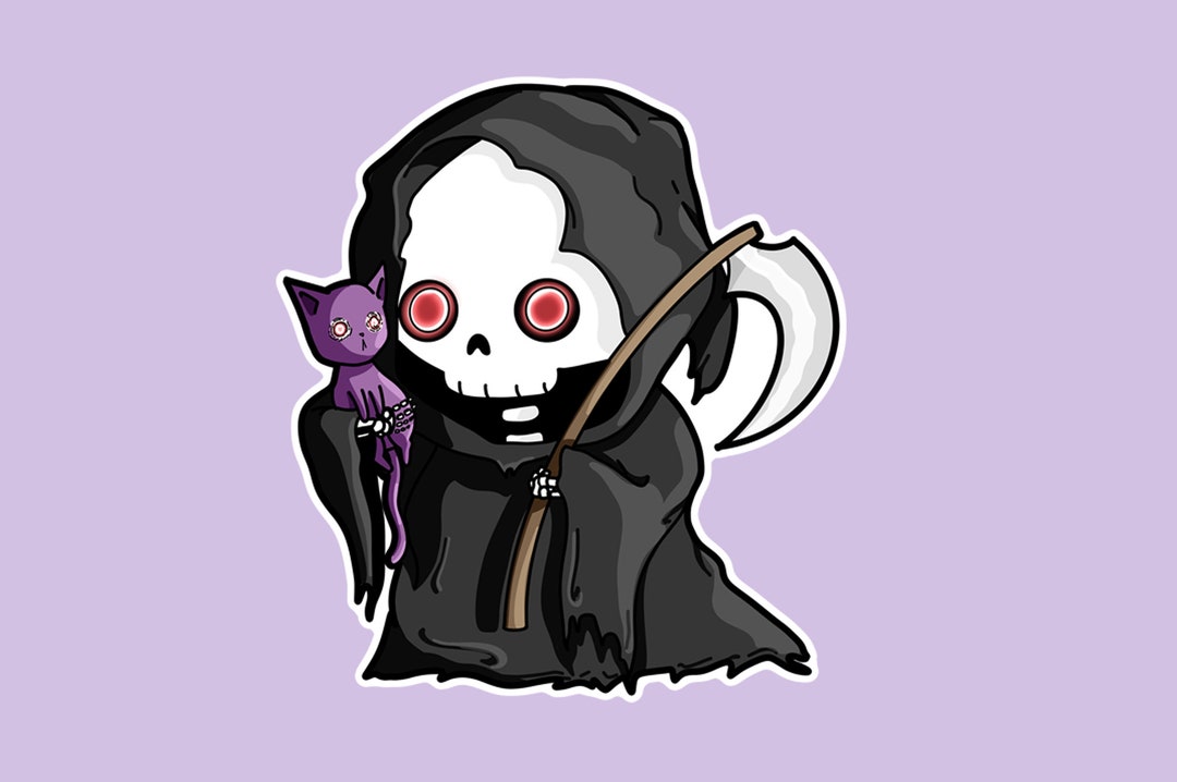 Grim Reaper Vinyl Sticker, Waterproof Sticker, Laptop Sticker, MacBook ...