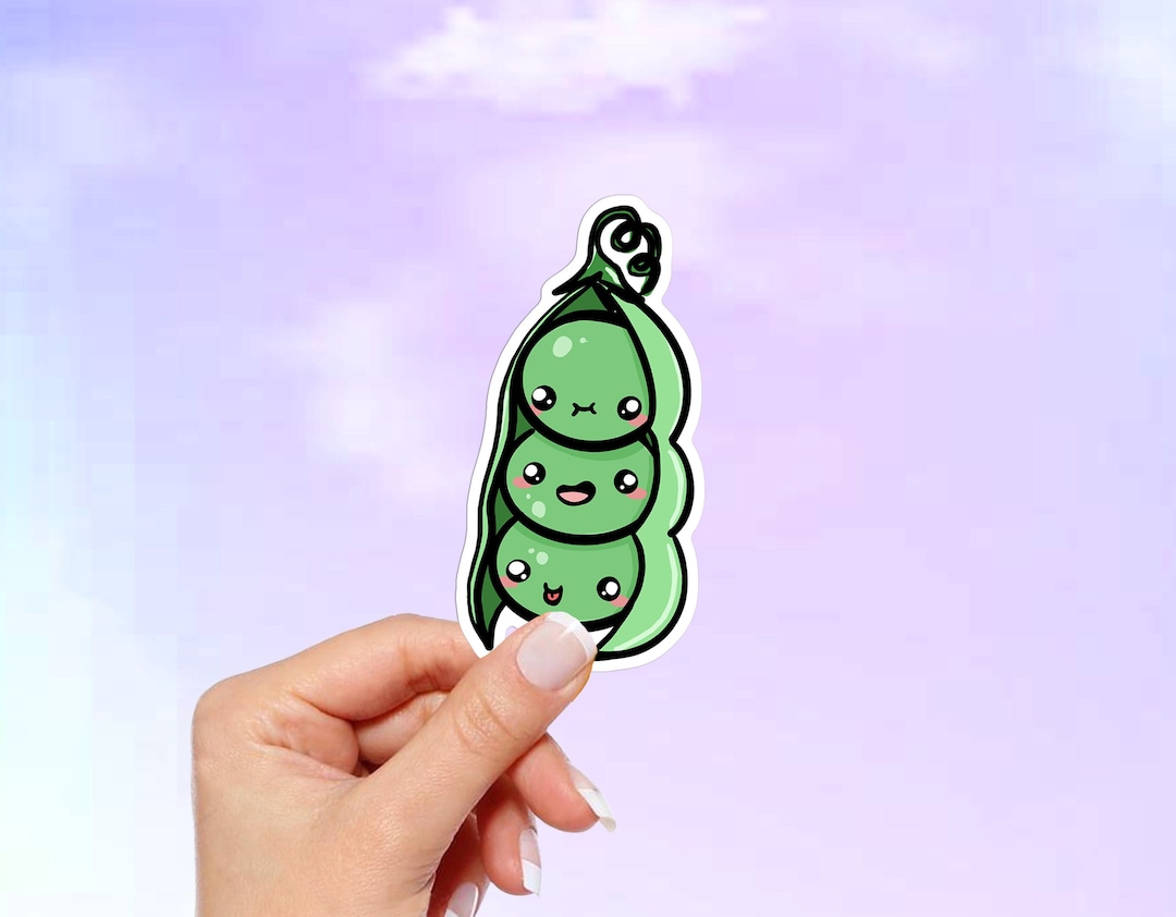 Peas Vinyl Sticker, Waterproof Stickers, Water Bottle Sticker, Laptop ...