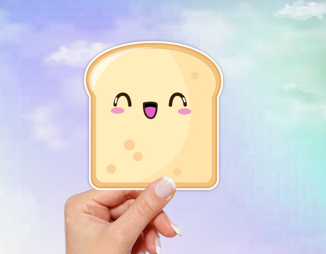 Bread Vinyl Sticker, Waterproof Sticker, Water Bottle Sticker, Laptop ...