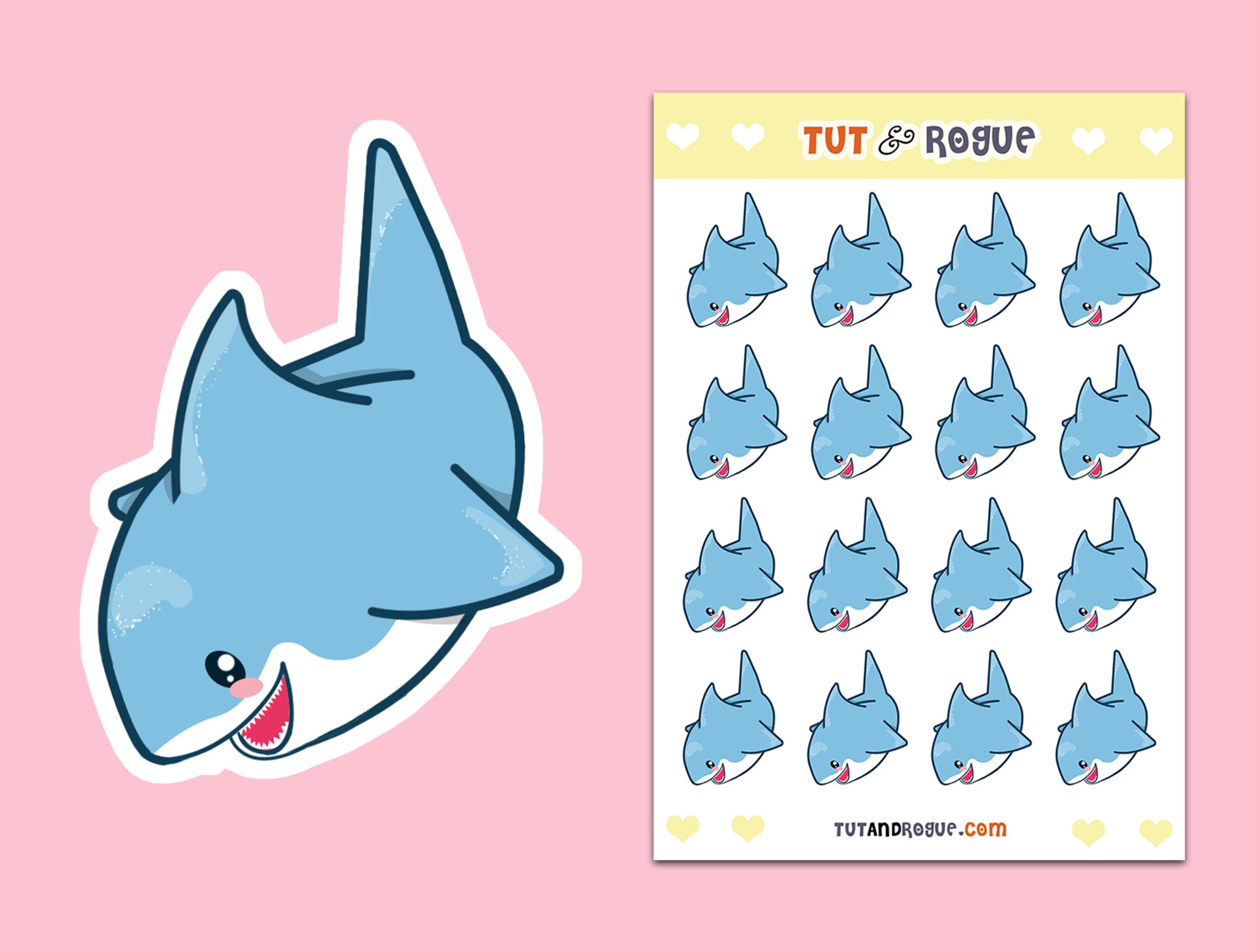 Shark Stickers Sheet | Etsy