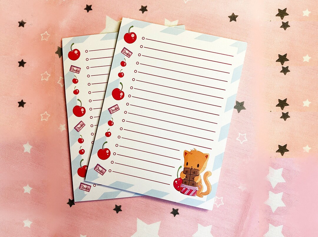 Kawaii Cat Notepad, Cute Notepad, Cat Office Supplies, Daily Planning ...