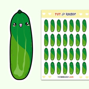 Cucumber Sticker Sheet - Etsy
