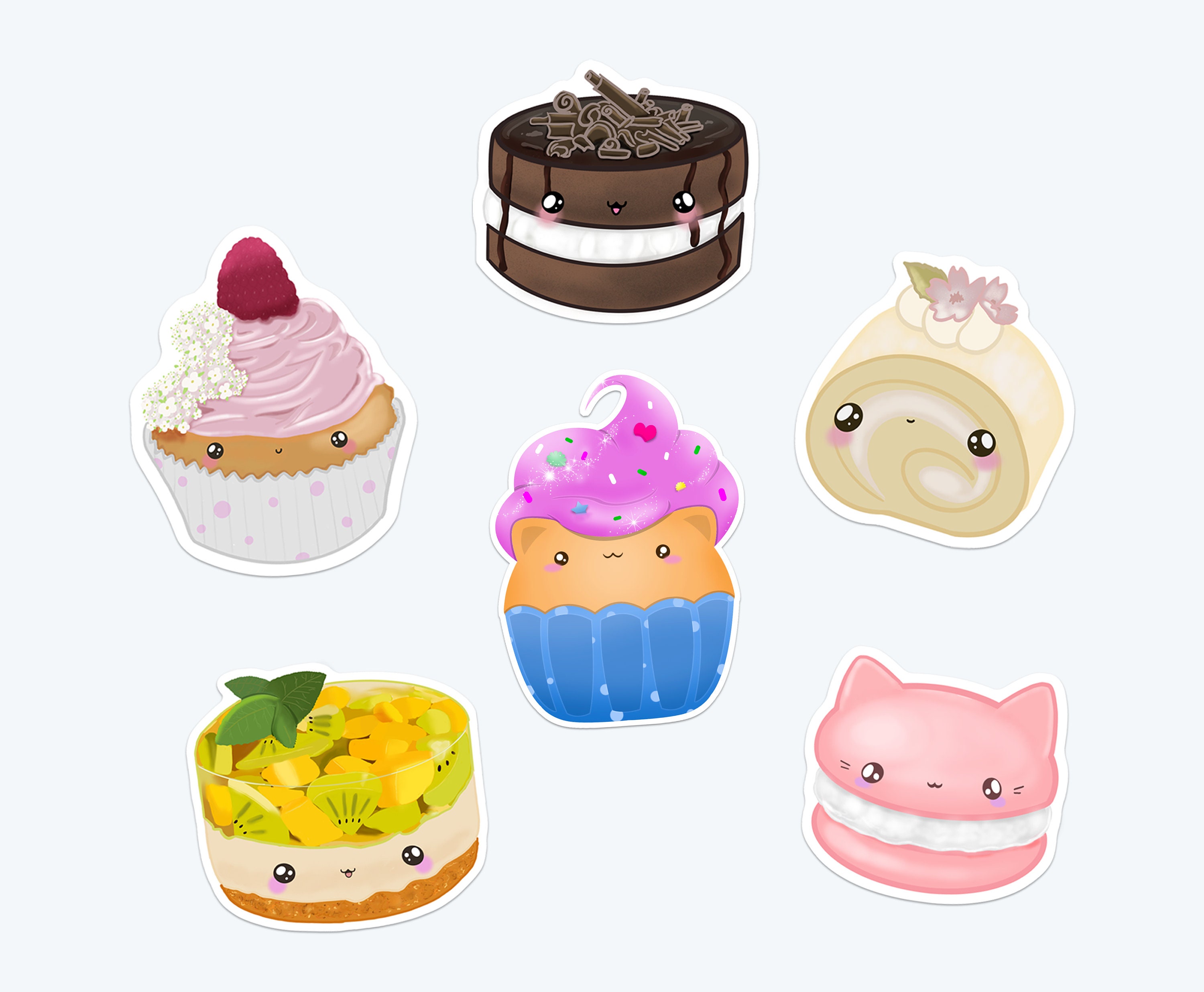 Dessert Sticker Pack, Vinyl Stickers, Food Stickers - Etsy
