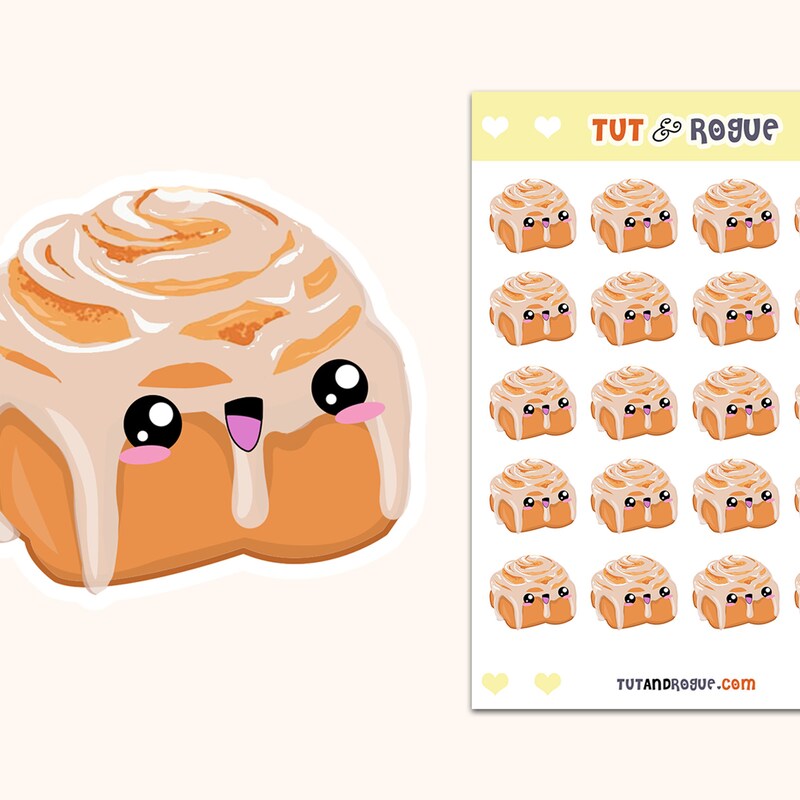 Cinnamon Roll Stickers - Etsy
