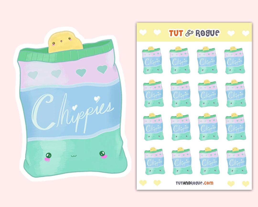 Chips Sticker Sheet, Junk Food - Etsy