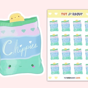 Chips Sticker Sheet, Junk Food - Etsy