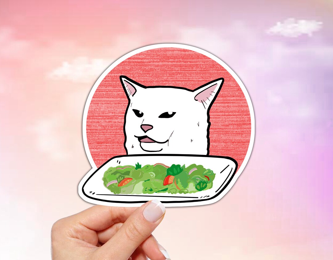Smudge the Cat Meme Sticker: Waterproof Laptop Decal - Etsy