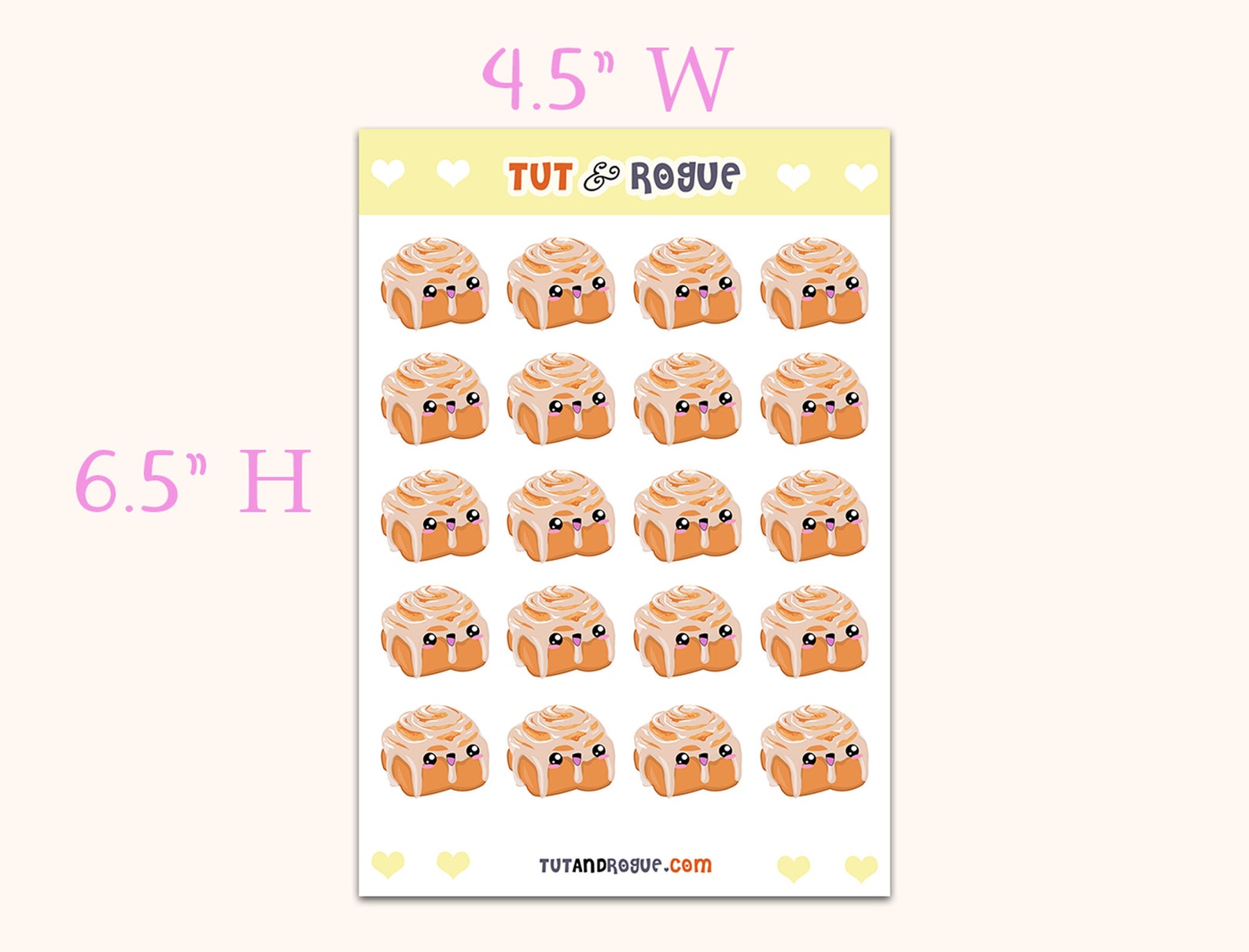Cinnamon Roll Sticker Sheet | Etsy