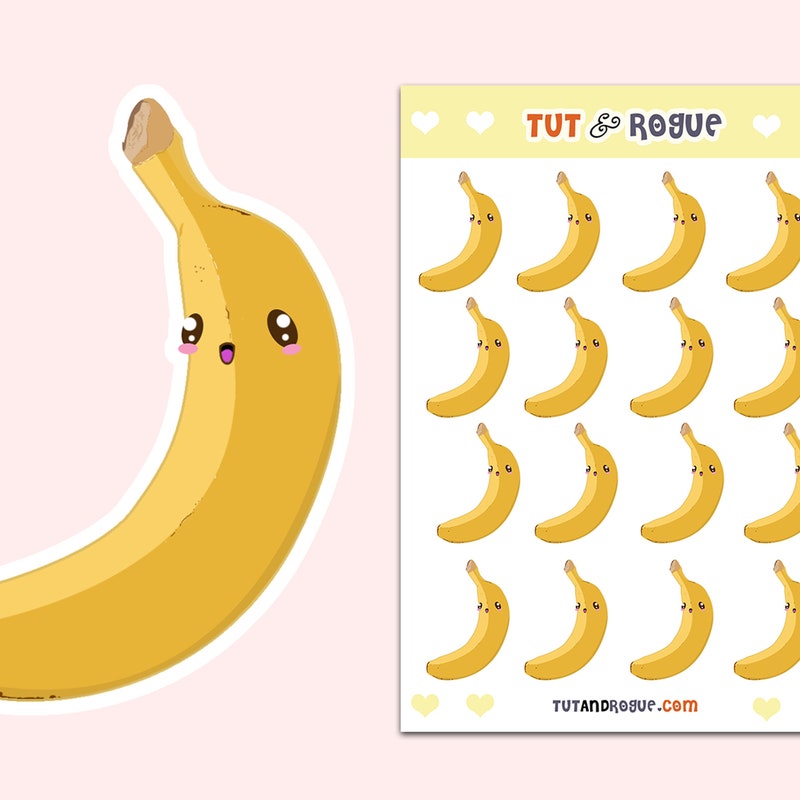 Banana Sticker - Etsy