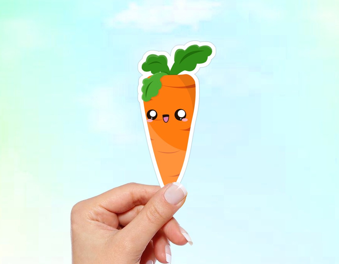 Carrot Vinyl Sticker, Waterproof Sticker, Water Bottle Sticker, Laptop ...