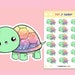 Turtle Sticker Sheet - Etsy