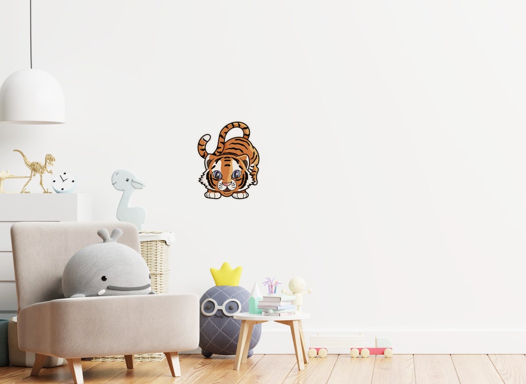 Tiger Wall Decal, Tiger Wall Sticker, Removable Decal, Cute Wall Decals ...