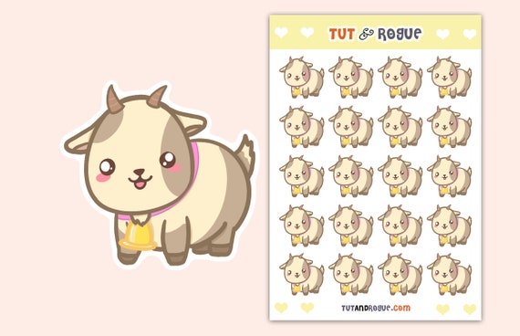 Goat Sticker Sheet Cute Goat Stickers Sticker Sheets | Etsy