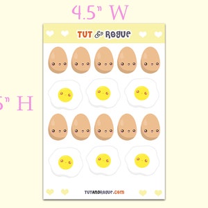 Egg Sticker Sheet, Egg Stickers, Kawaii Egg Stickers, Cute Egg Stickers ...