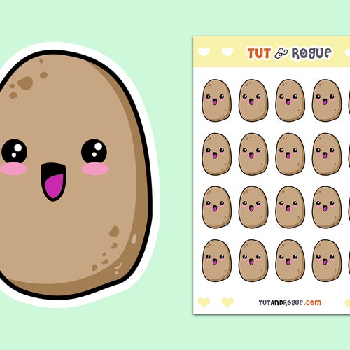 Grumpy Potato Vinyl Sticker Sassy Sticker Garden Sticker - Etsy