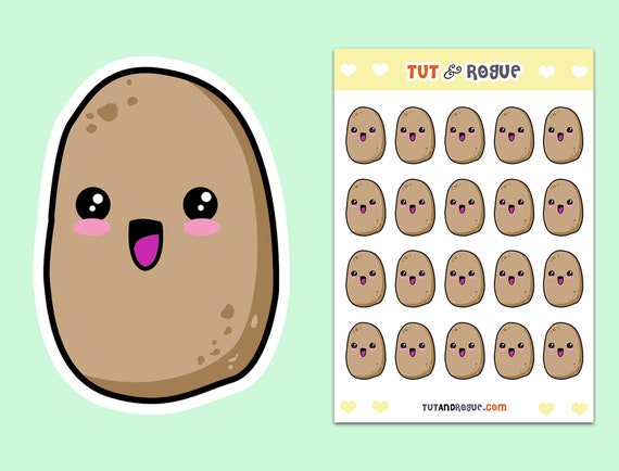 Potato Sticker Sheet | Etsy