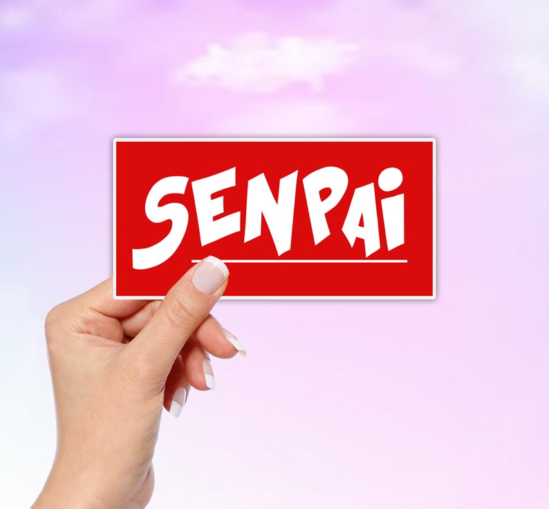 Senpai Vinyl Sticker Senpai Sticker Japanese Stickers Anime - Etsy UK